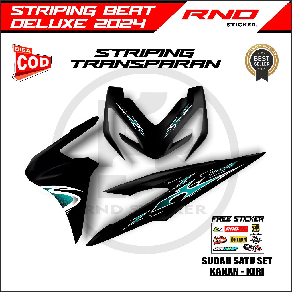 Jual Striping Variasi Transparan UV Honda Beat Deluxe new gen 2 motip ...