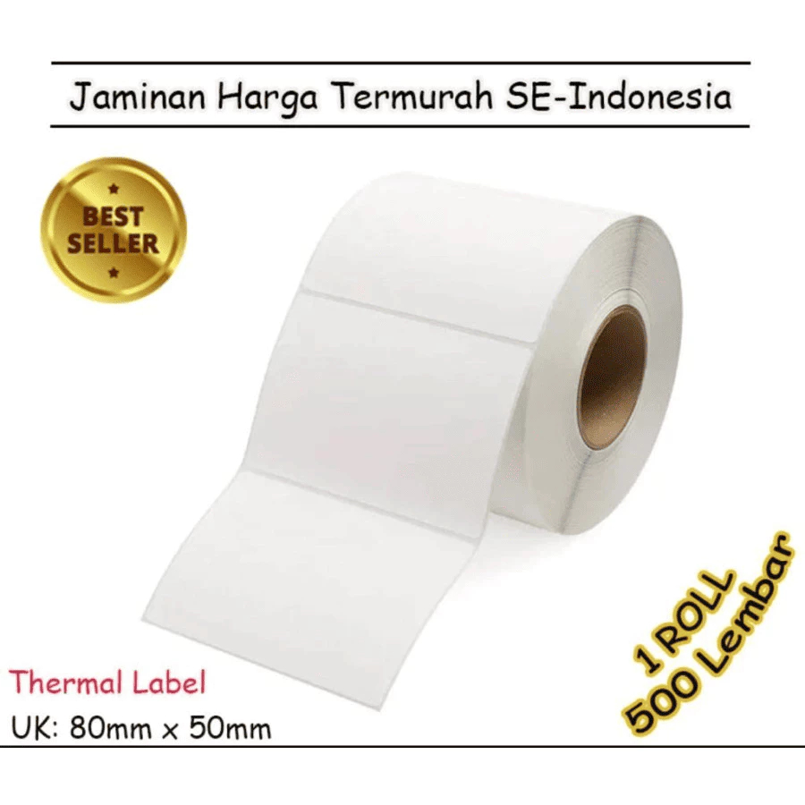 Jual Stiker Label Barcode Thermal [80 x 50] Label Barcode Olshop Label Pengiriman 80x50 mm Isi ...