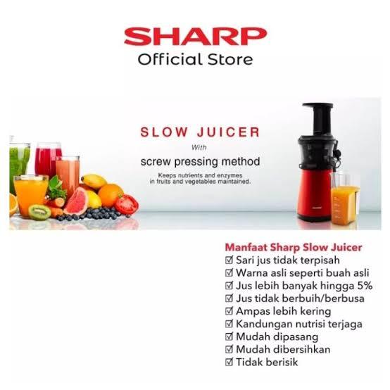 Jual SHARP SLOW JUICER EJ-C20Y RD / Slow Juicer Sharp | Shopee Indonesia