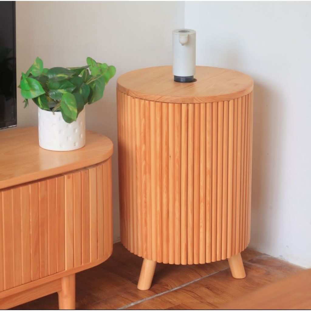 Jual Meja galon air mineral japandi kayu jai | Nakas galon air estetik ...