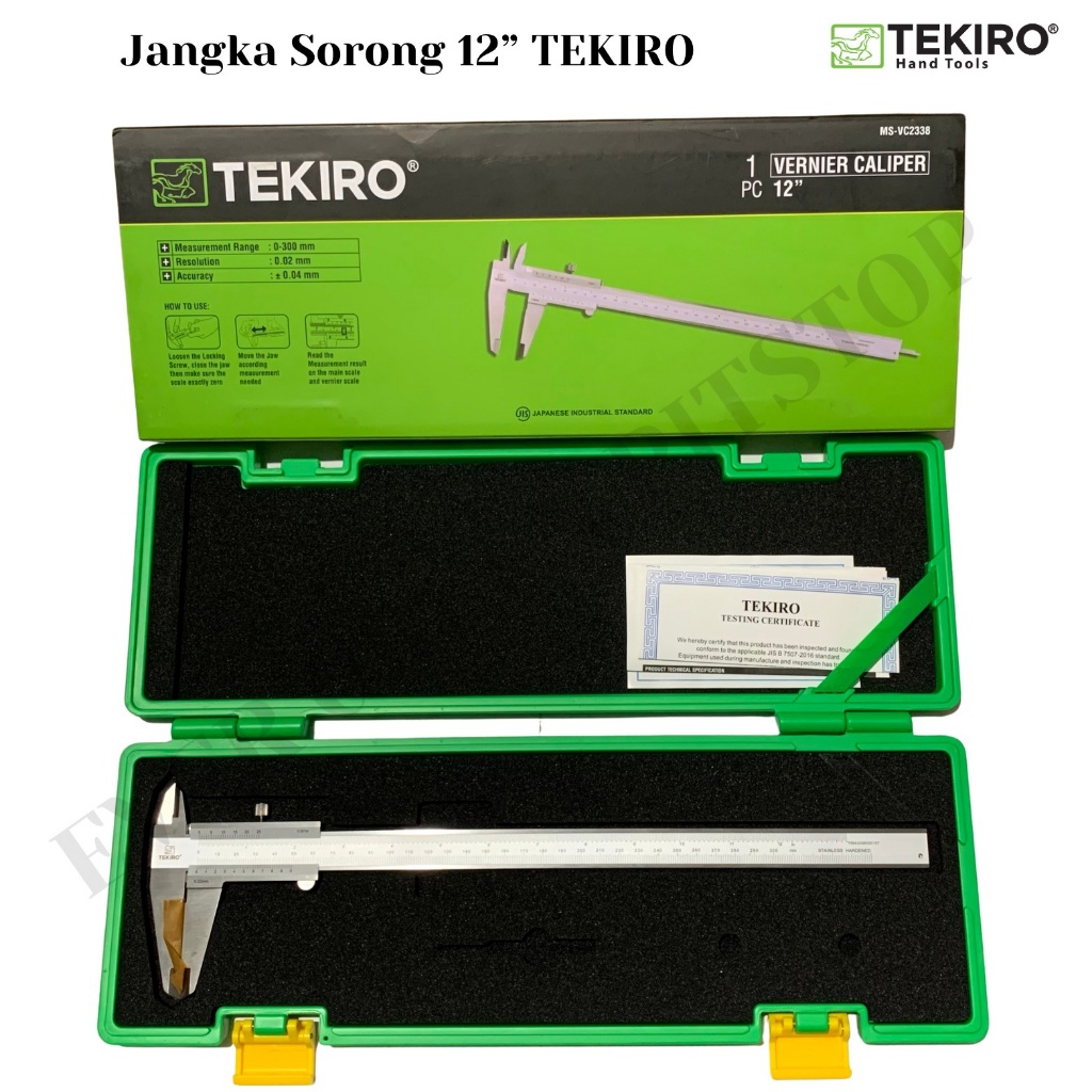 Jual TEKIRO Sigmat NON Digital 12 inch Jangka Sorong 12" Caliper Vernier 300mm / 30cm Alat Ukur ...