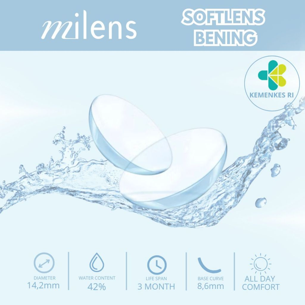 Jual SOFTLENS MILENS CLEAR 14,2 MM FREE LENSCASE / SOFLEN / SOFLENS ...