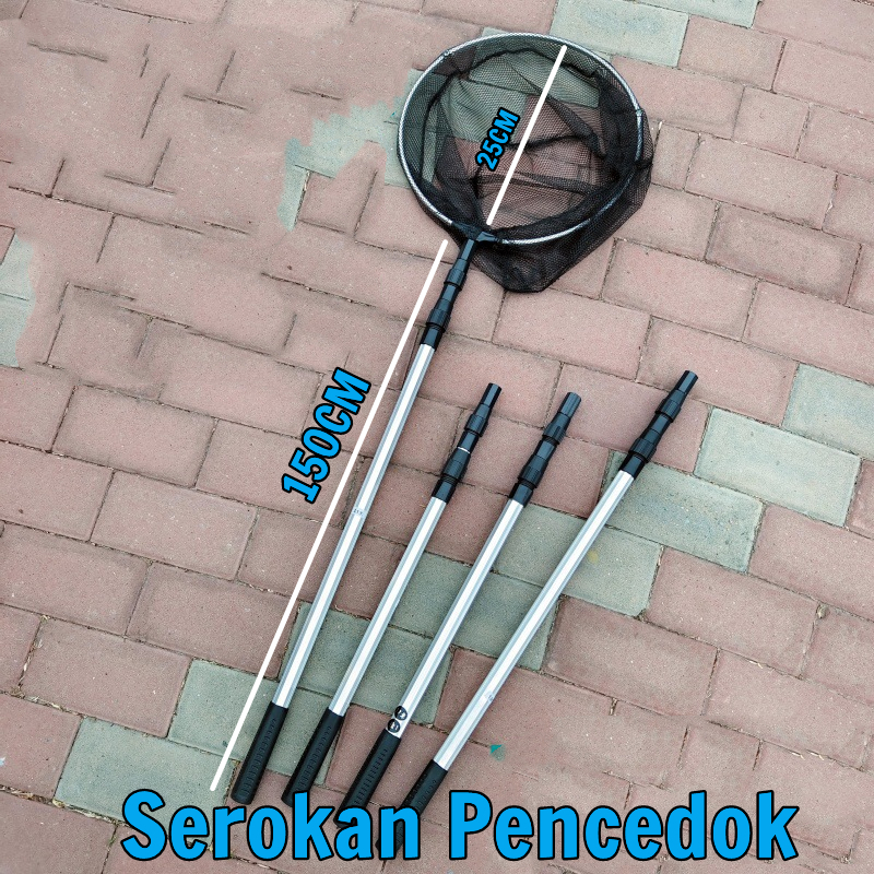 Jual Serokan Pencedok Jaring Telescopic Net Aluminium Lipat Tanggok ...