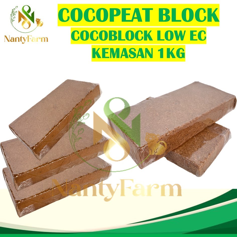 Jual Cocopit Block Cocopeat Block 1Kg Low Ec Siap Pakai Media Tanam ...