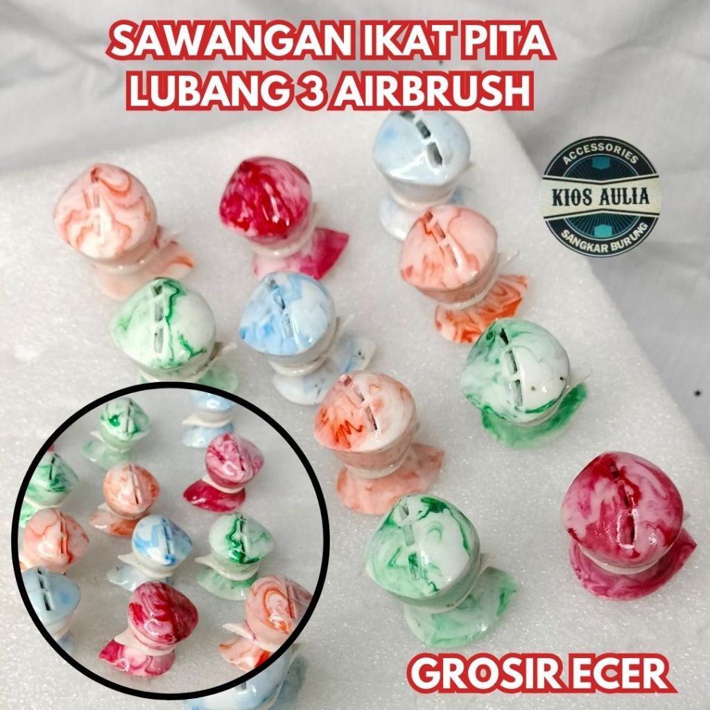 Jual ECER SAWANGAN IKAT PITA LUBANG 3 AIR BRUSH SULINGAN SEMPRITAN ...