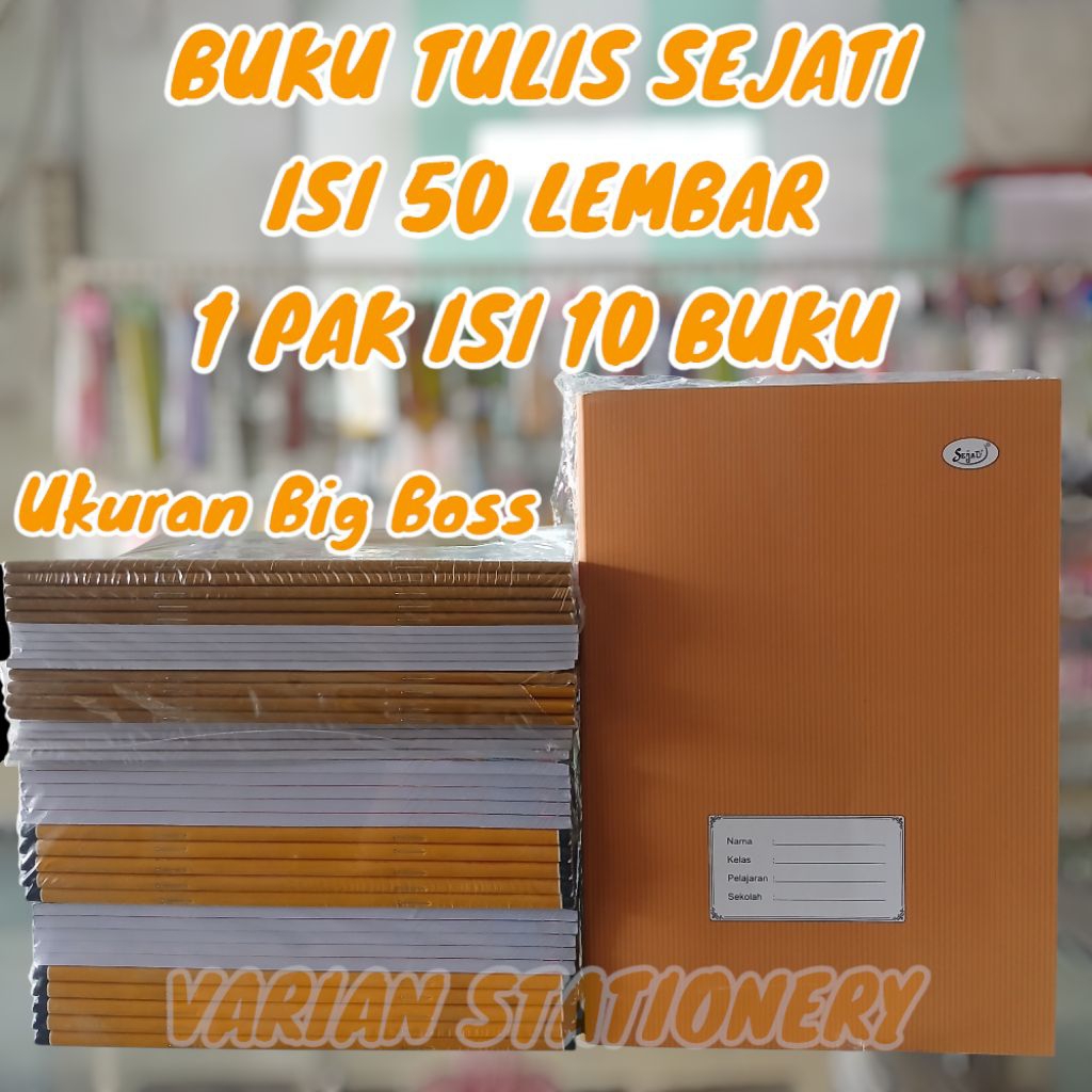 Jual 1 PACK ISI 10 BUKU TULIS MURAH SEJATI ISI 50 LEMBAR UKURAN BIG ...