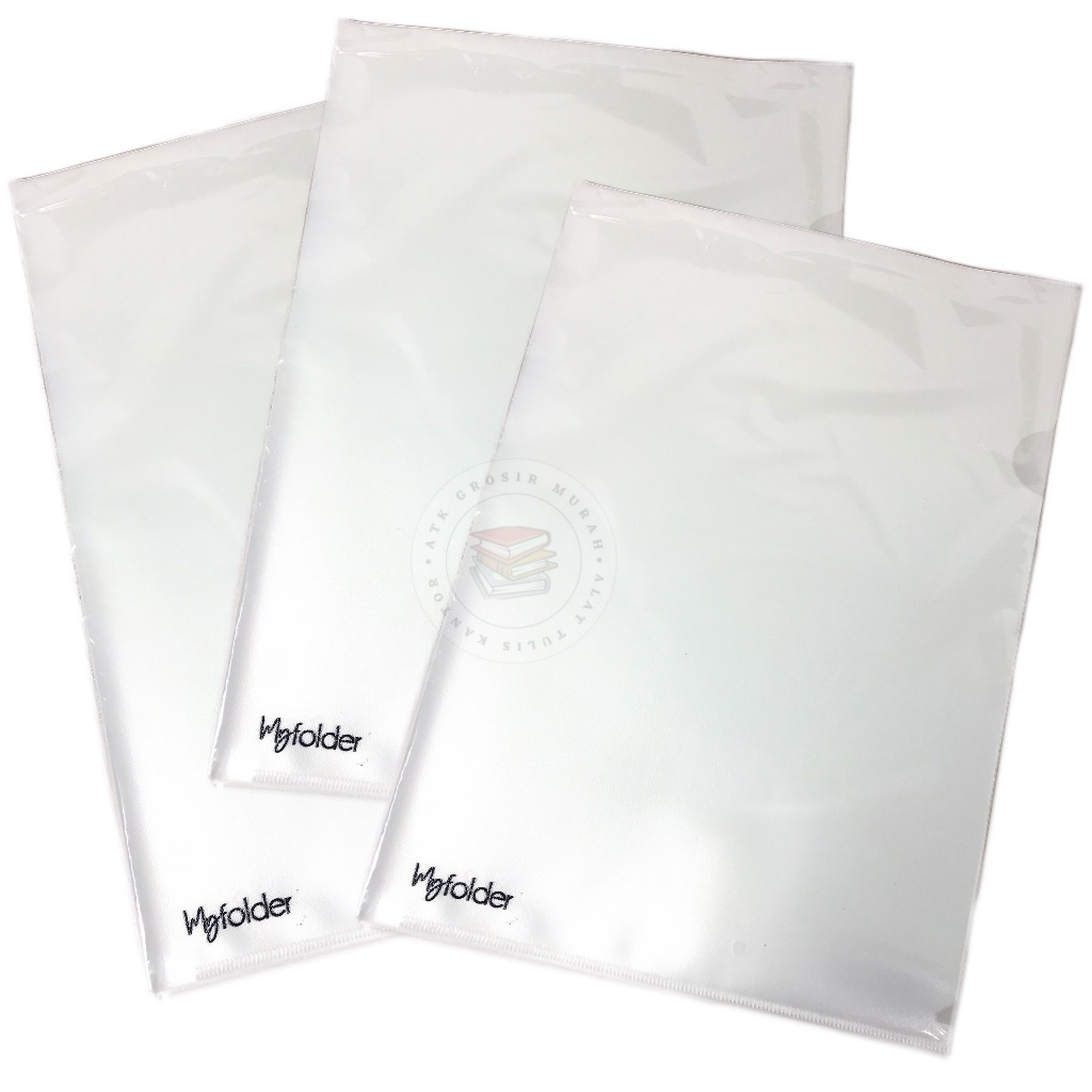 Jual (PAK;12 PCS) Map L F4-A4 / Map Plastik Kulit Jeruk Transparan ...