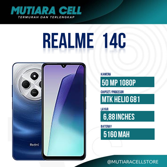 Jual REDMI 14C RAM 6 INTERNAL 128GB GARANSI RESMI 100% ORIGINAL ...
