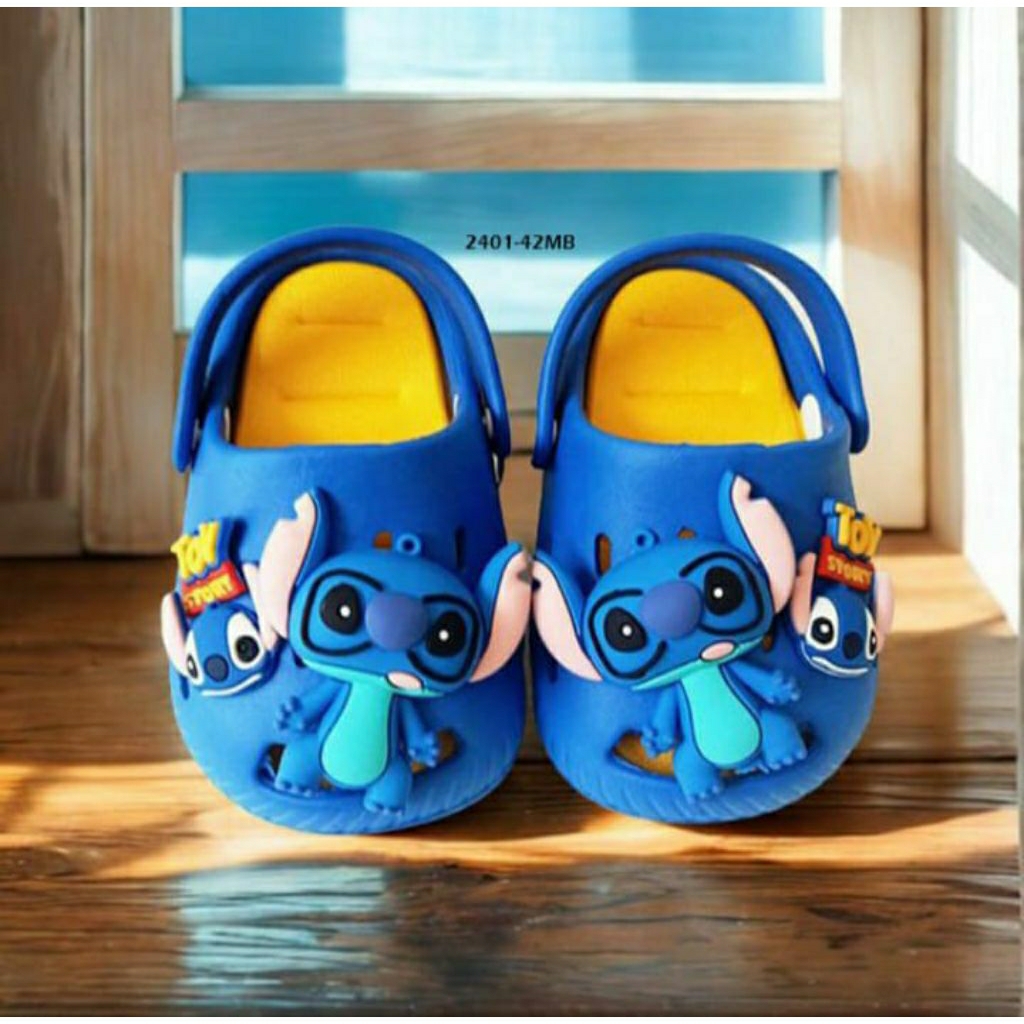 Jual Slipper Stich Blue | Sandal Anak Karakter Stich Blue | Shopee ...