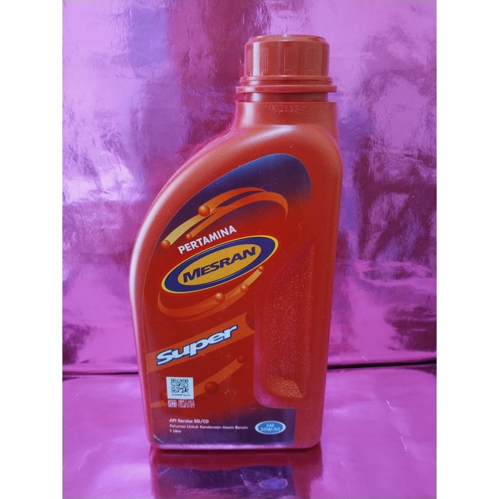Jual OLI OIL MESRAN SUPER 1LITER SAE 20W-50 OLI PERTAMINA PELUMAS OLI ...