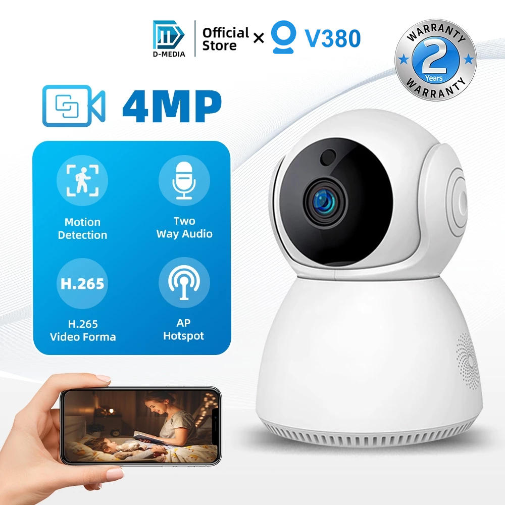 Jual DigiMedia Y01 Smart IP Kamera CCTV wifi 4MP Indoor V380 pro PTZ 360° Jarak Jauh Security ...