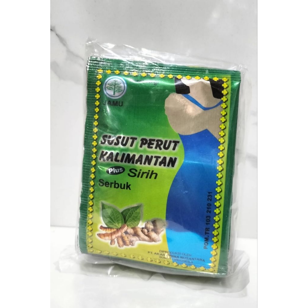 Jual Jamu Susut Perut Kalimantan Bubuk Original kemasan pack isi 10 ...