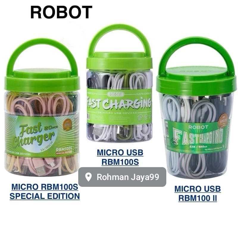 Jual 1 TOPLES SEGEL UTUH ISI 20 PCS KABEL DATA ROBOT RBM 100 RBM100S RBM100 II MICRO USB FOR ...