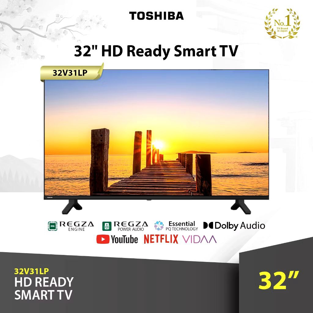 Jual TOSHIBA Smart TV 32 inch HD Ready, Netflix, Dolby Audio, Browser, VIDAA 32V31LP | Shopee ...
