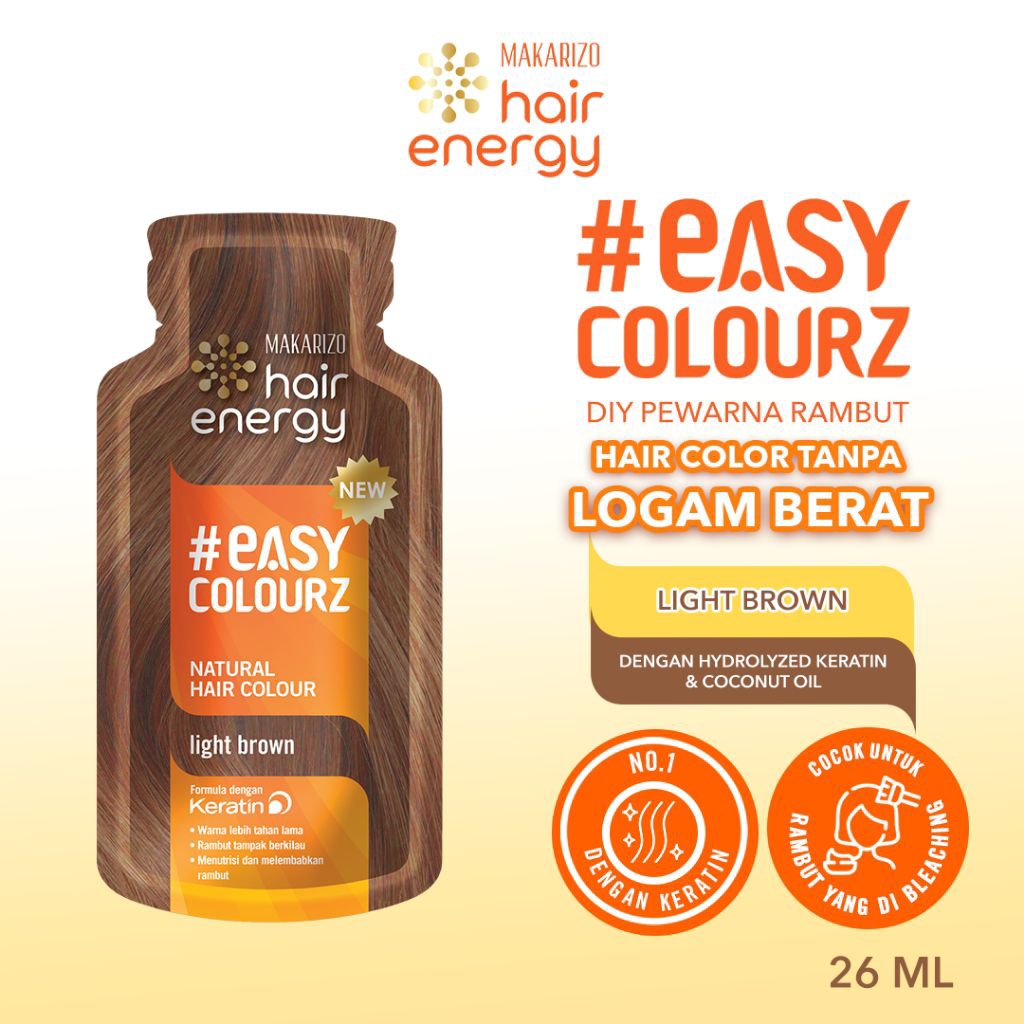 Jual Makarizo Easy Colourz Natural Hair Color / Pewarna Rambut Pria ...