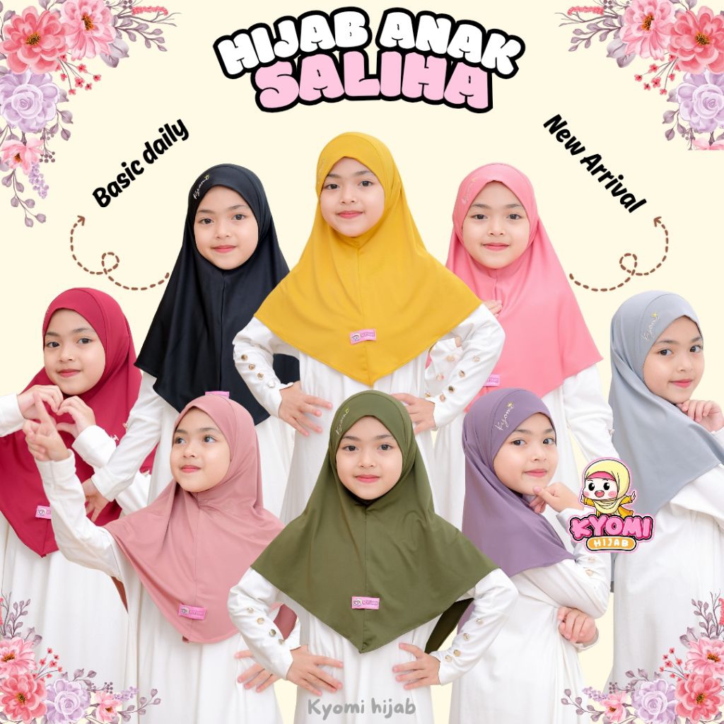 Jual Kyomi hijab jilbab anak saliha bahan spandek jersey hijab bergo ...
