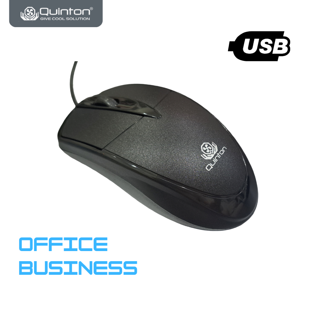 Jual Quinton Mouse USB kabel E100 warna hitam 1000dpi - cocok untuk ...