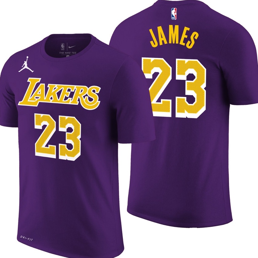 Jual KODE K48Z Kaos Baju TShirt NBA NIKE Lakers No 23 Lebron James Ungu ...