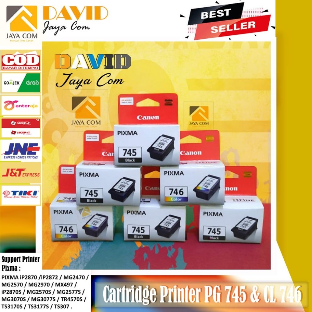Jual Catridge Printer Canon PG 745 dan CL 746 for ip2870, ts307, mg2570 ...