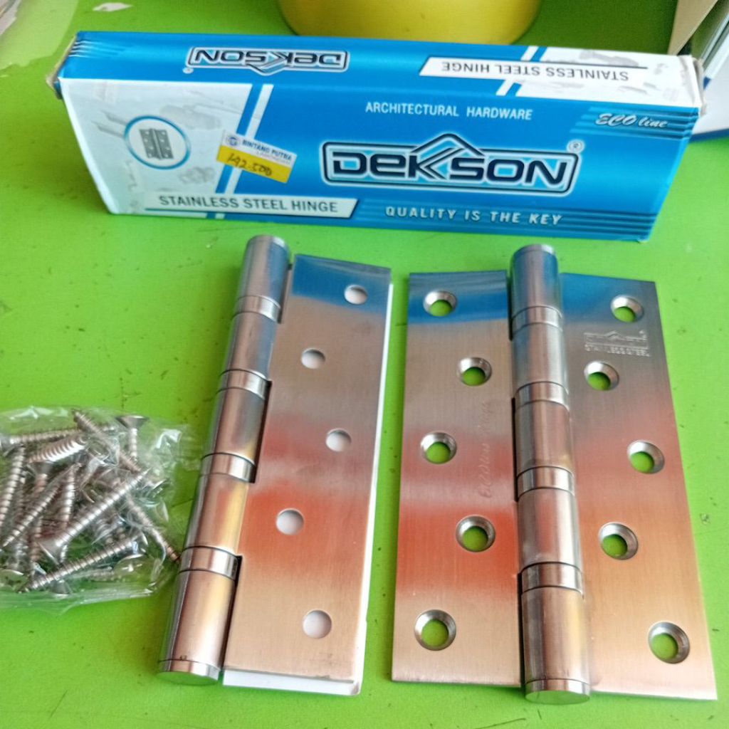 Jual DEKSON ENGSEL PINTU STAINLESS STELL ECOLINE 5 INCH 5×3×3MM 4BB ...