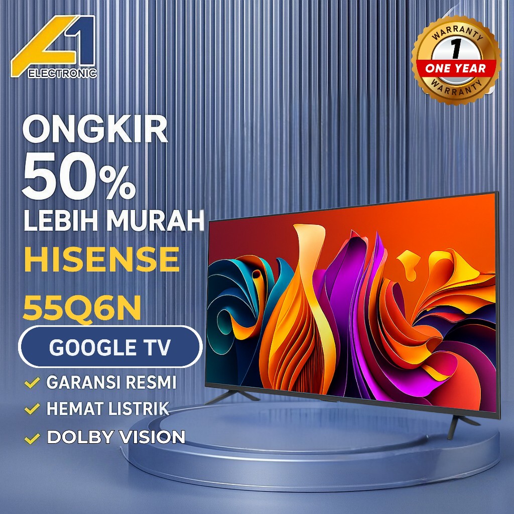Jual QLED TV HISENSE 55Q6N / 55 Q6N Google TV 4K 55 Inch | Shopee Indonesia