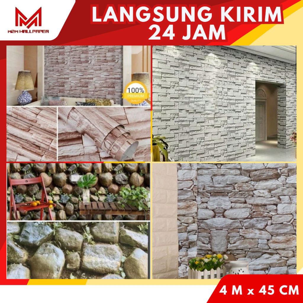 Jual Wallpaper Dinding Motif Batu Wallpaper Aestetic [ M2M WALLPAPER ...