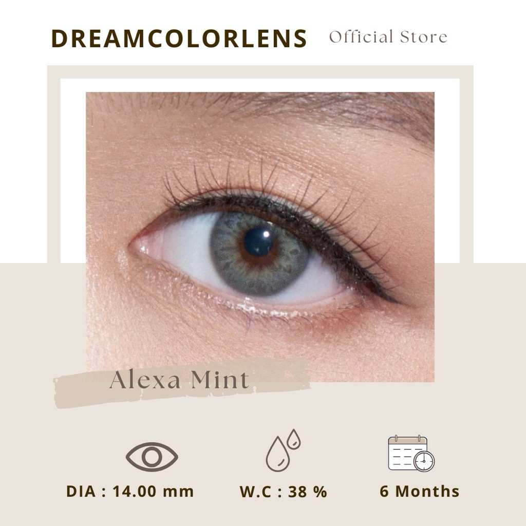 Jual EYEMAZING Softlens - ALEXA Mint Green / Hijau Normal Minus Beda ...