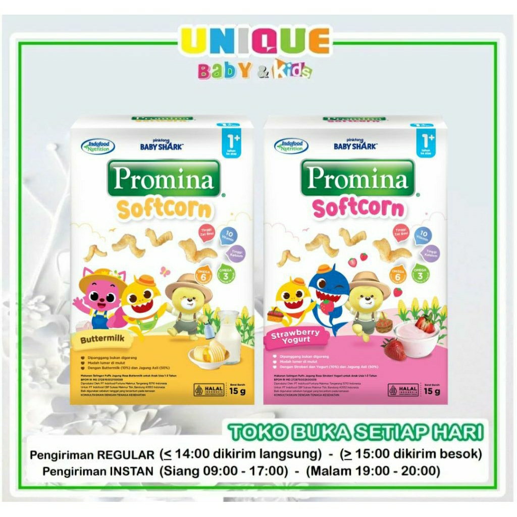 Jual Promina Baby Soft Corn Buttermilk Strawberry Yogurt 15Gr Snack ...