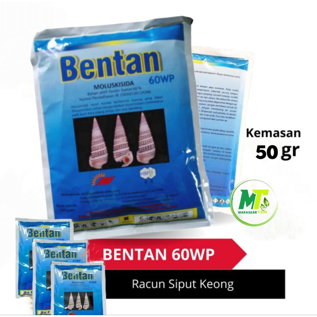 Jual Bentan 60 WP 50 gr Obat Racung Keong Hama siput Moluksida Asli ...