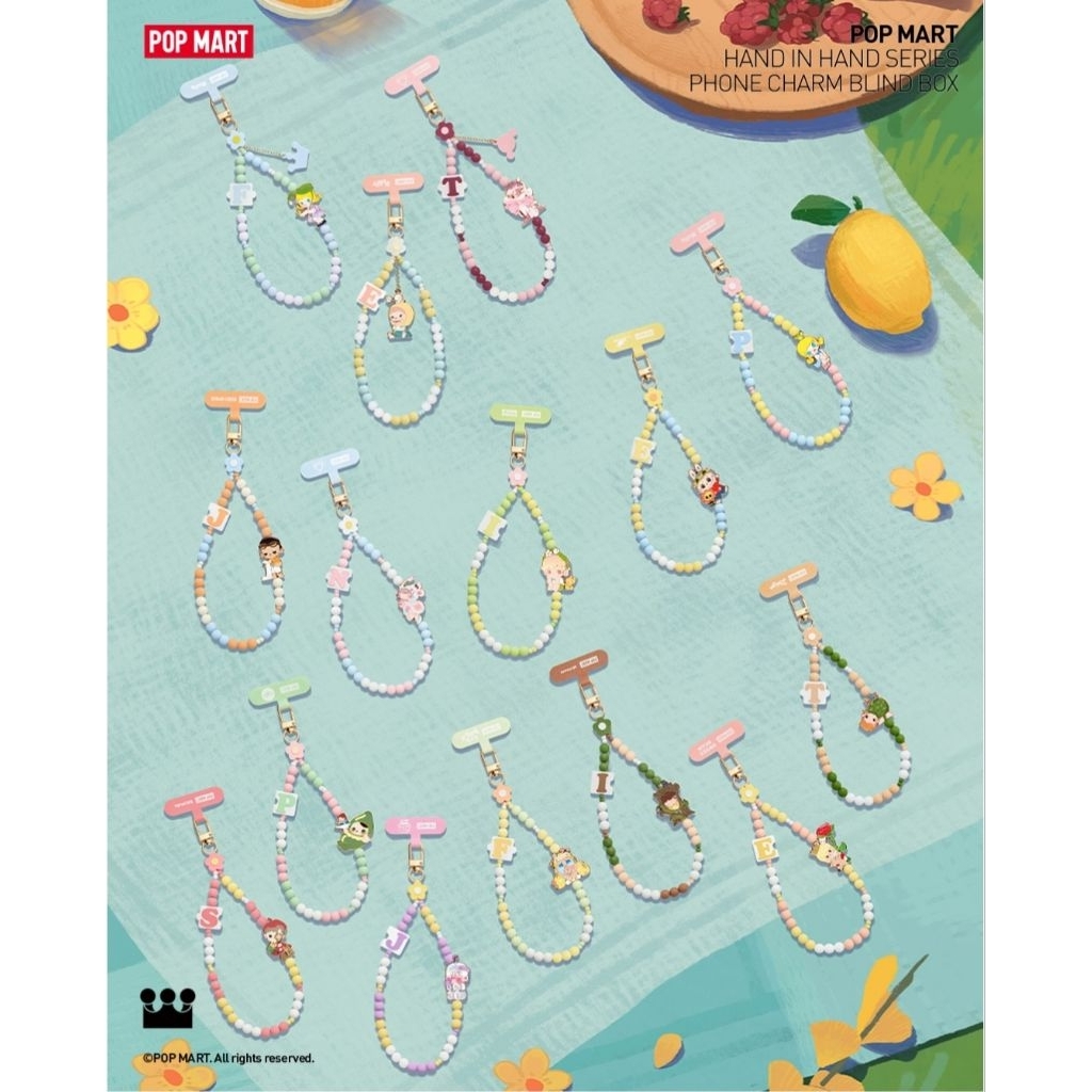 Jual Popmart hand in hand series phone charm blindbox character ...