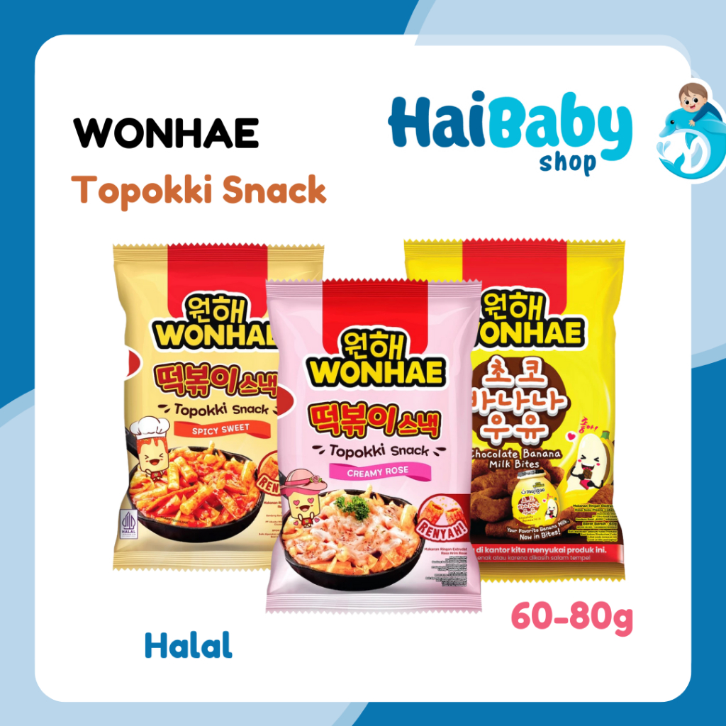 Jual Wonhae Topokki Snack Sweet & Spicy by Mujigae/ Creamy Rose 80 gr ...