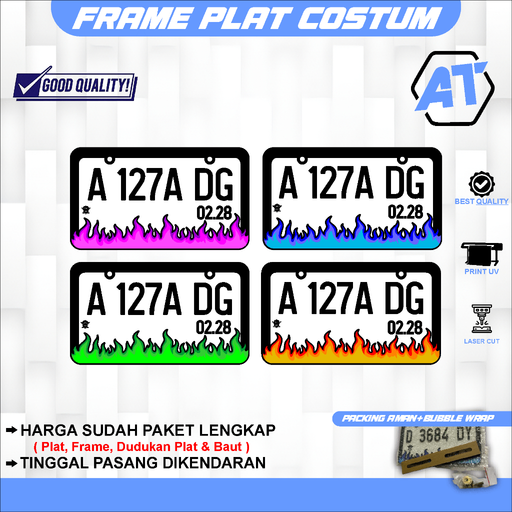 Jual Plat akrilik Frame Plat Nomor motor Model JDM All Desain Viral PNP ...