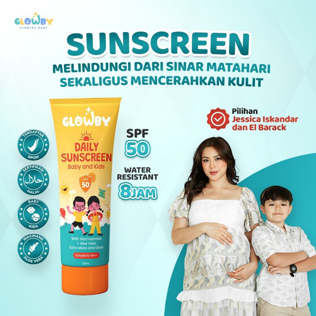 Jual (glowby x Jedar El Barack) daily sunscreen wajah dan badan spf 50 ...