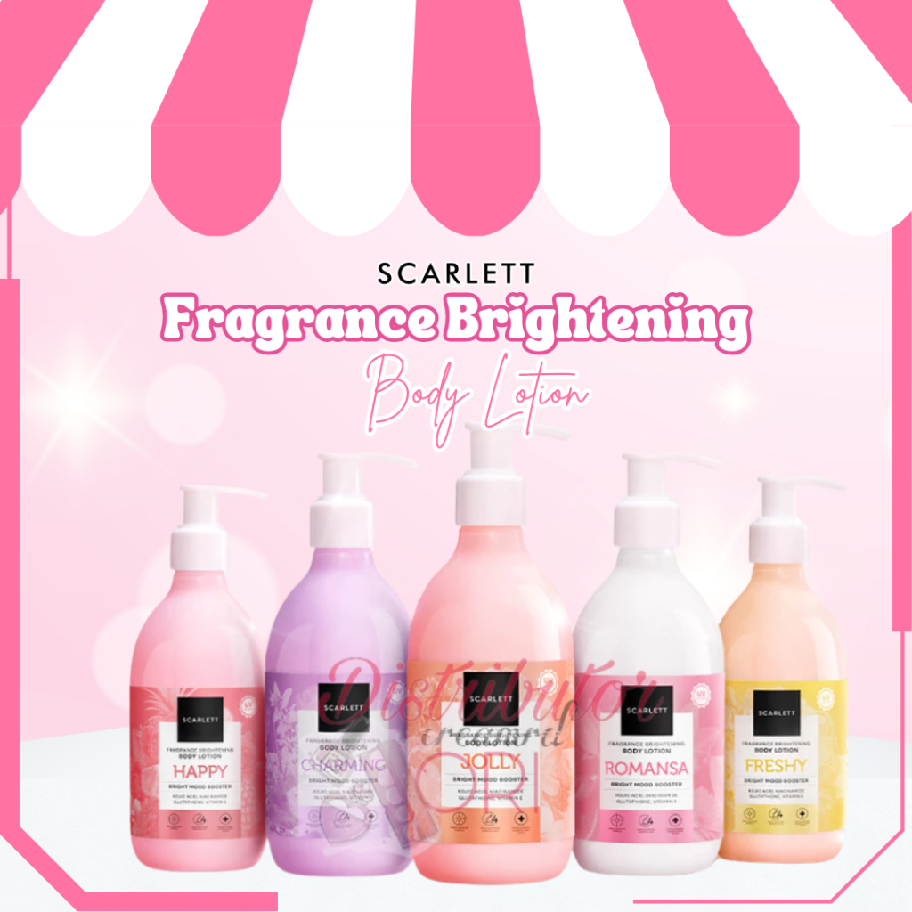 Jual Scarlett Whitening New! Fragrance Brightening Body Lotion Bright ...
