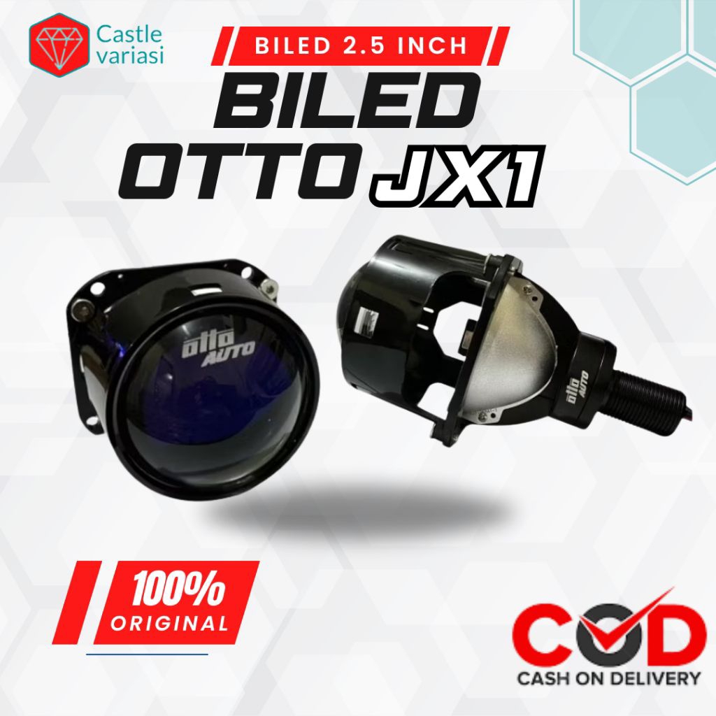 Jual LAMPU BILED OTTO JX1 2.5 Inch 60W Proyektor LED Mobil Universal ...