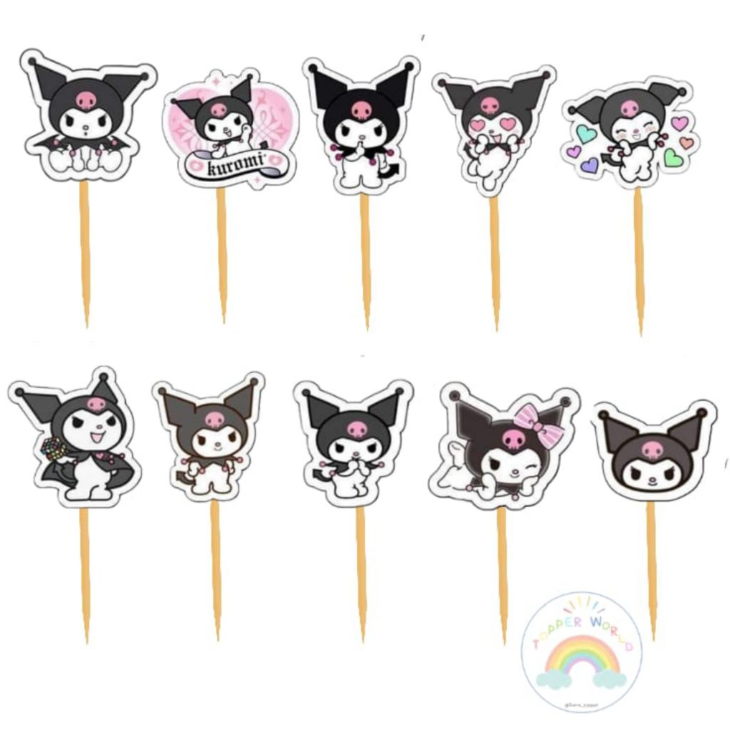 Jual Topper cake cupe Kuromi / Topper Ulang tahun/ hiasan cake/ cup ...