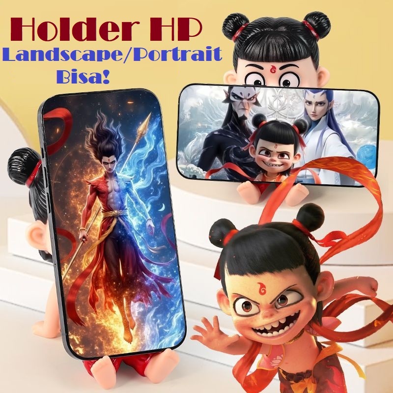 Jual **NEZHA Boneka Aksi Premium + Penyangga HP Multifungsi - Hadiah ...
