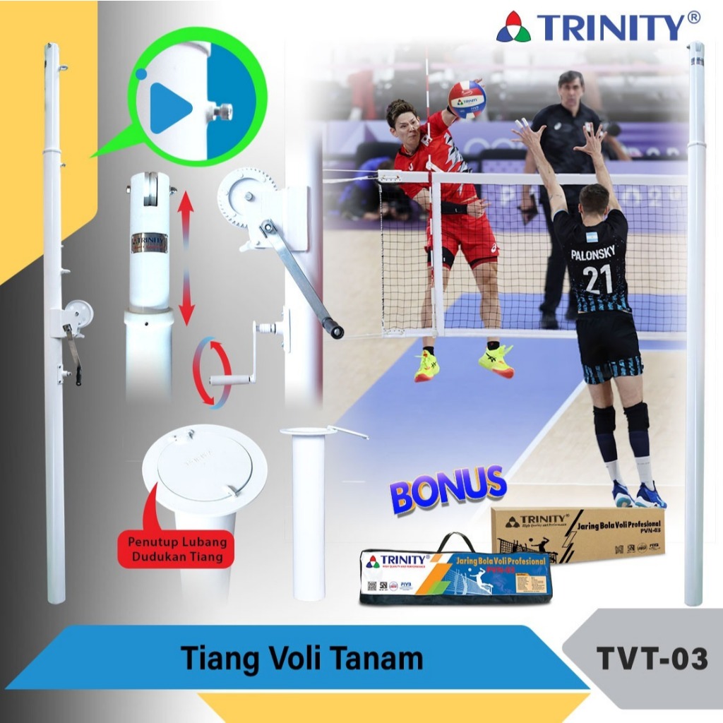 Jual Tiang Voli Tanam TVT-03-TRINITY | Shopee Indonesia