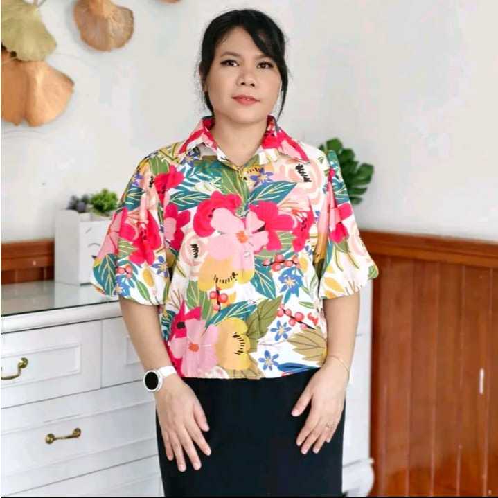 Jual Kemeja Full Colour bahan Silk | Shopee Indonesia