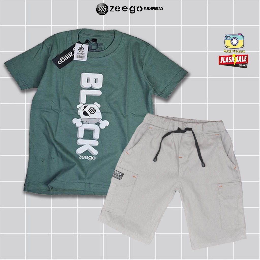 Jual Setelan Anak laki Laki Umur 3 - 12 Kaos Anak / Setelan Anak Kaos dan Celana Pendek Cargo ...