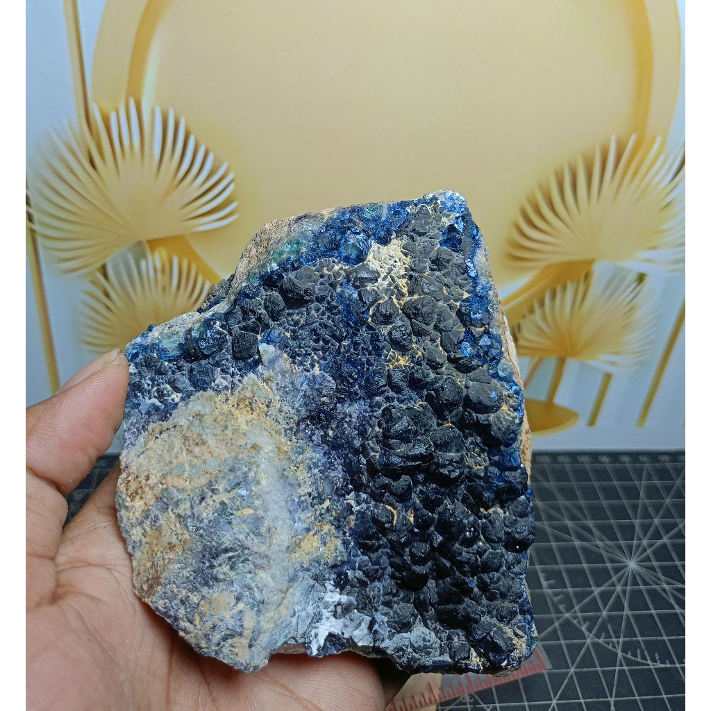 Jual Batu Kristal Natural Blueberry Fluorite Cluster Speciment (1 ...