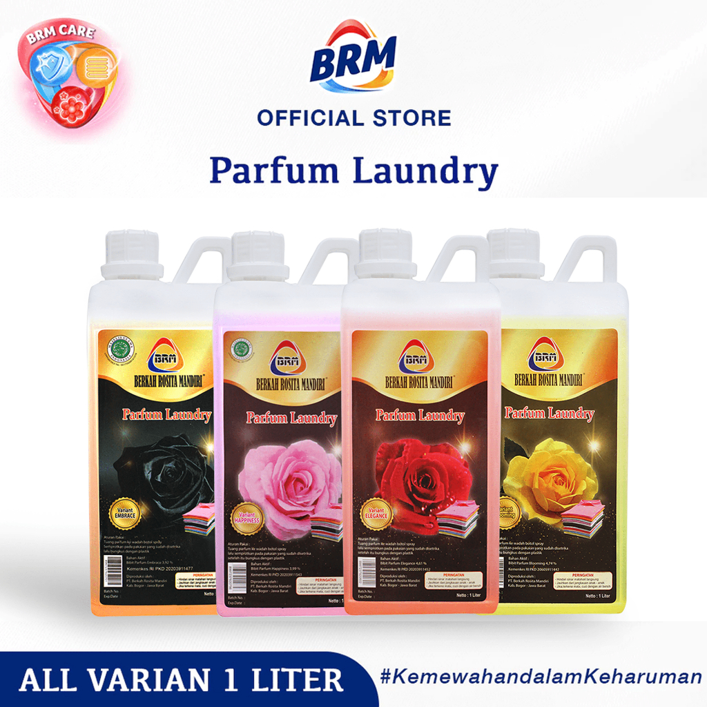 Jual BRM Parfum Laundry 1 Liter — Anti Bakteri Wangi Tahan Lama, Untuk Laundry & Rumah Tangga ...