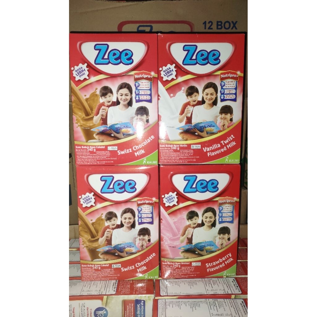 Jual SUSU ZEE BOX 340gr (EXP 2027) RASA VANILA, COKELAT , STRAWBERRY ...