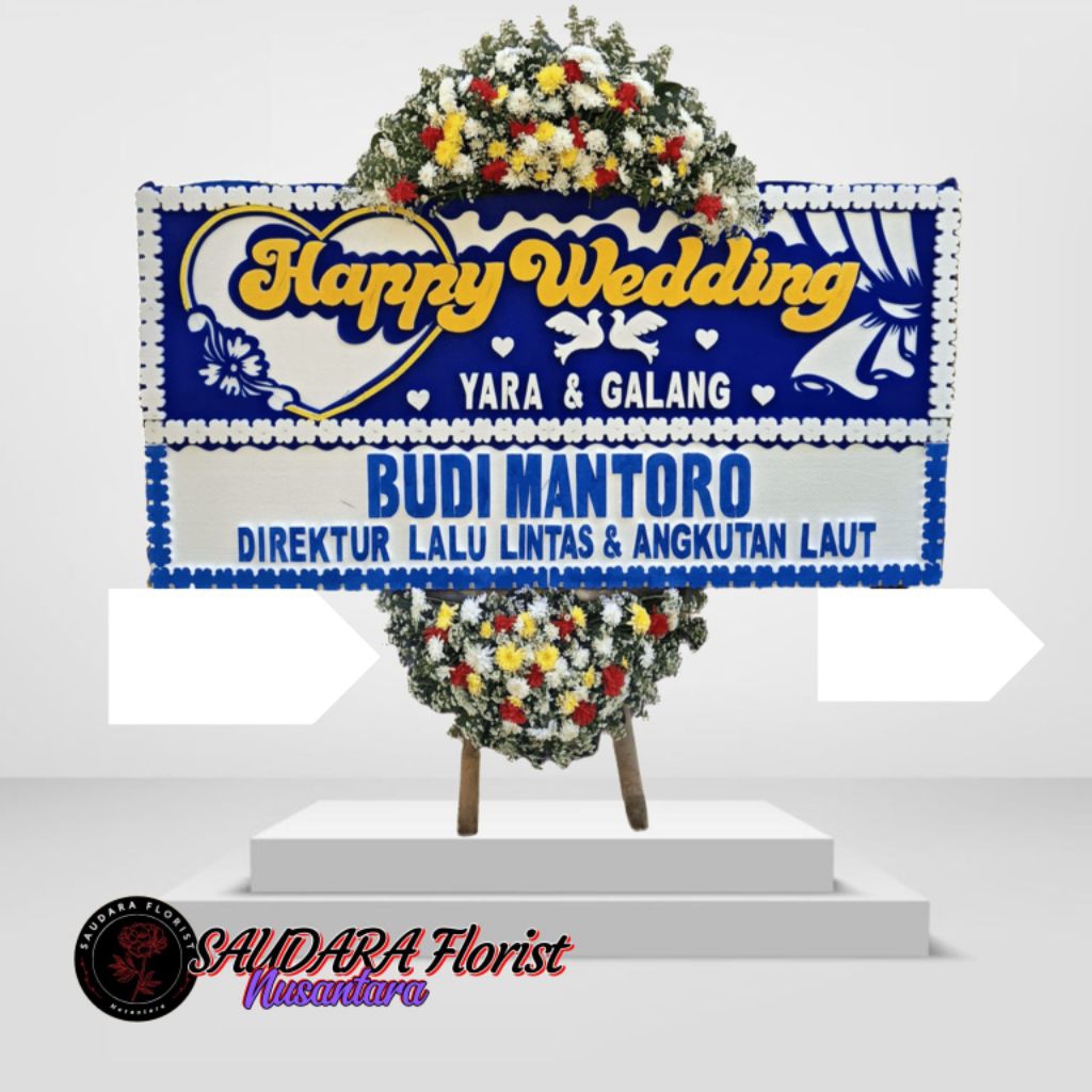 Jual Karangan Bunga Happy Wedding Dan Duka Cita Standar Ukuran 2x1 ...