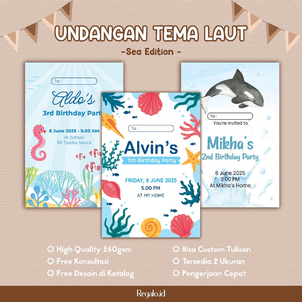 Jual [BIRTHDAY INVITATION] Undangan Ulang Tahun Anak SEA Edition ...