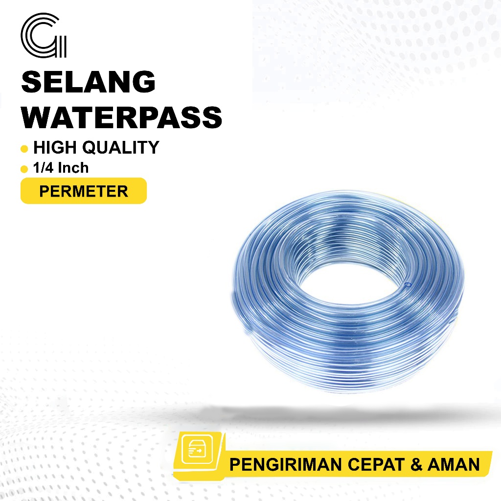 Jual SELANG GEMUK Selang Air 1/4 Inch Permeter Selang Air Waterpass Selang Timbang Selang Tukang ...