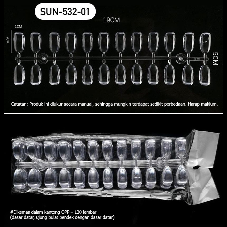 Jual Display Kuku Colour Bening Warna Kutek Contoh Kuku (1 papan/24 ...