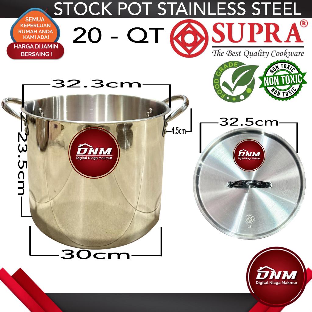 Jual Panci Supra Stock Pot 20 QT / Panci pot stainless steel | Shopee ...