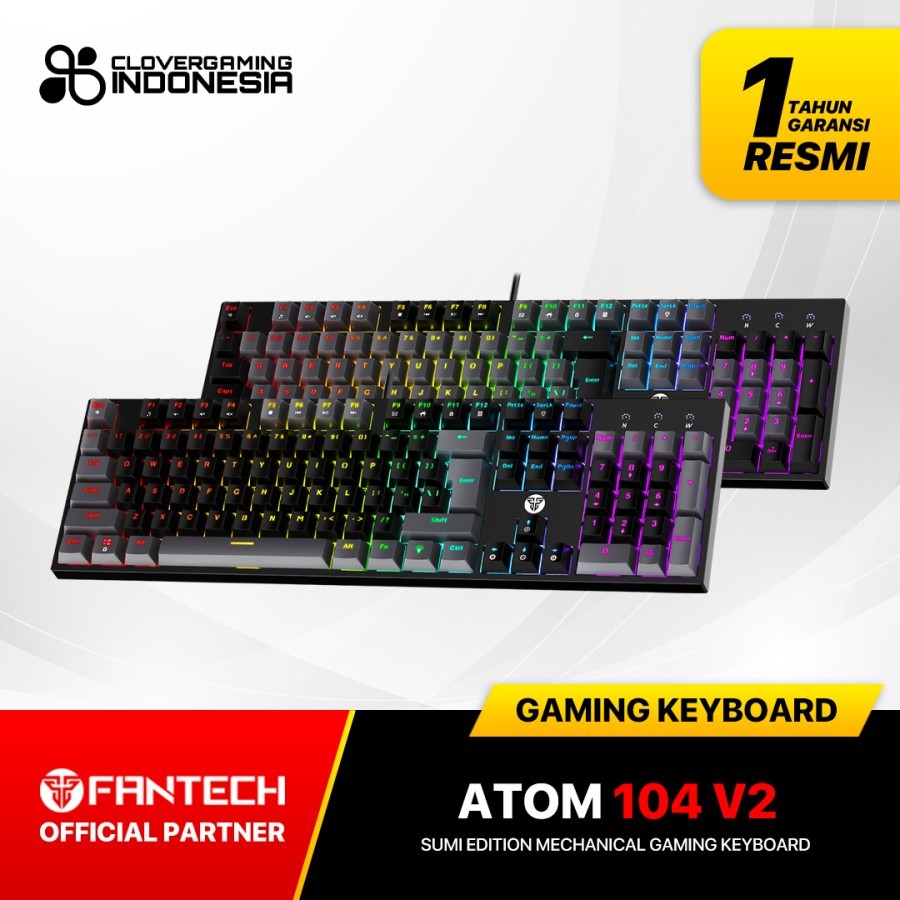Jual Fantech Atom104 / Atom 104 V2 Sumi Edition Gaming Mechanical ...