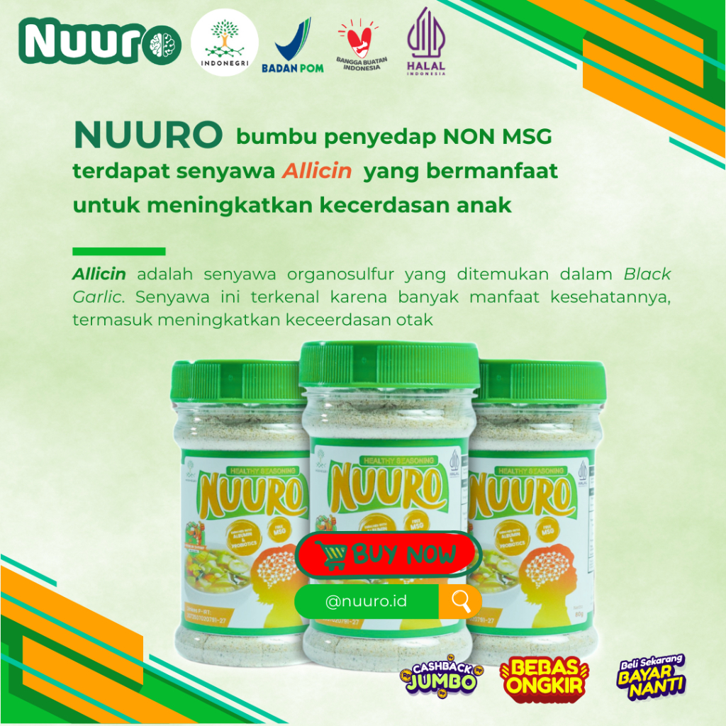 Jual NUURO – Bumbu Penyedap Alami NON MSG | Aman untuk Anak & Ibu Hamil ...